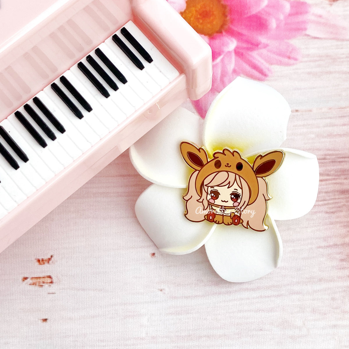 Eeveelution Poke Doll Eevee Enamel Pin Amorettes Story
