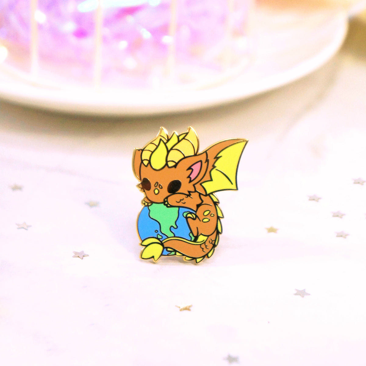 Elemental Dragon - Earth Dragon Enamel Pin – Amorettes Story